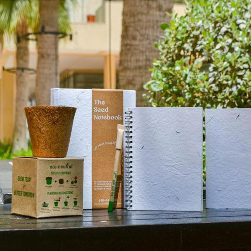 A5 Notebook - Handmade Soft Cover - Seed Paper - Signartgifts